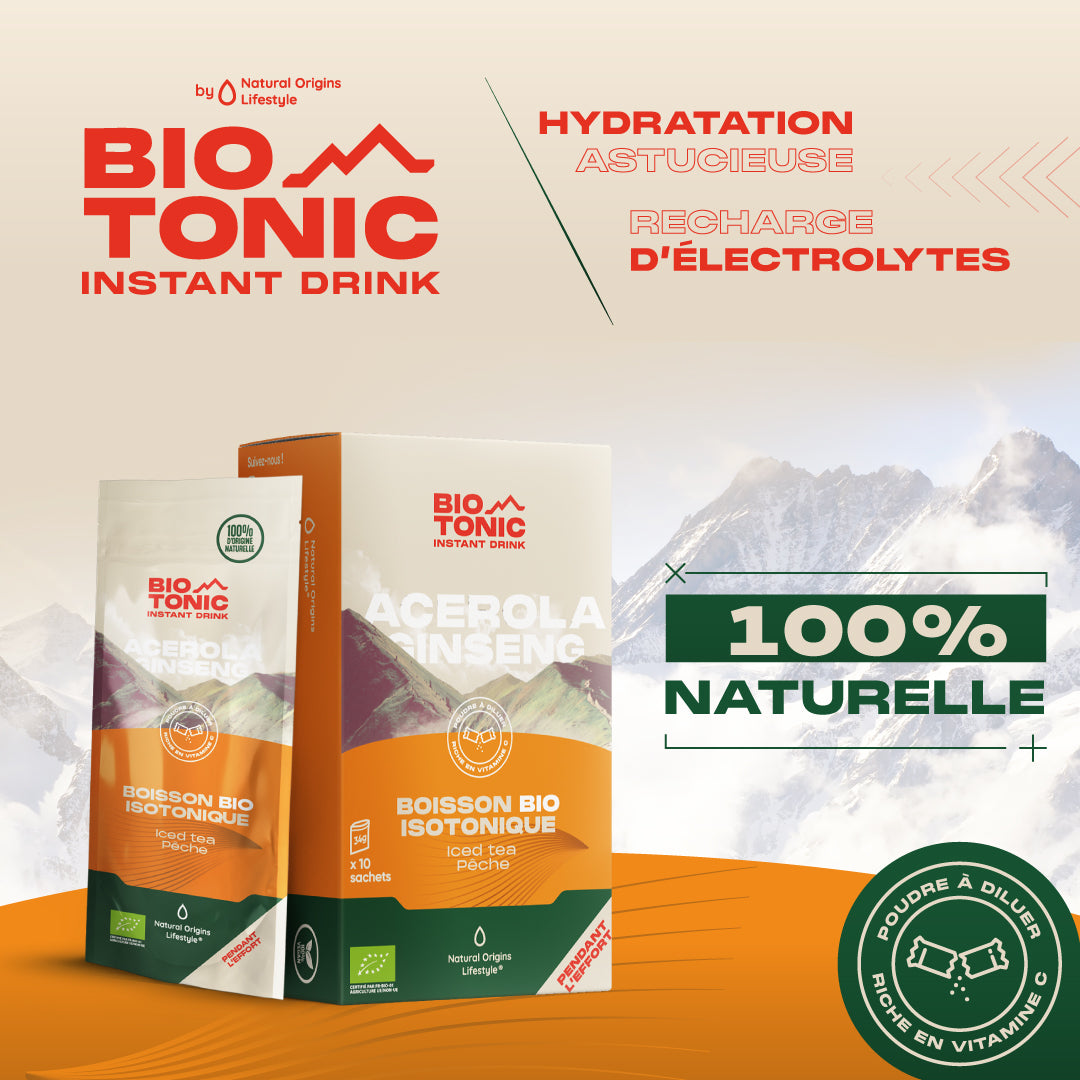 BioTonic Iced-Tea pêche – Natural Origins Lifestyle